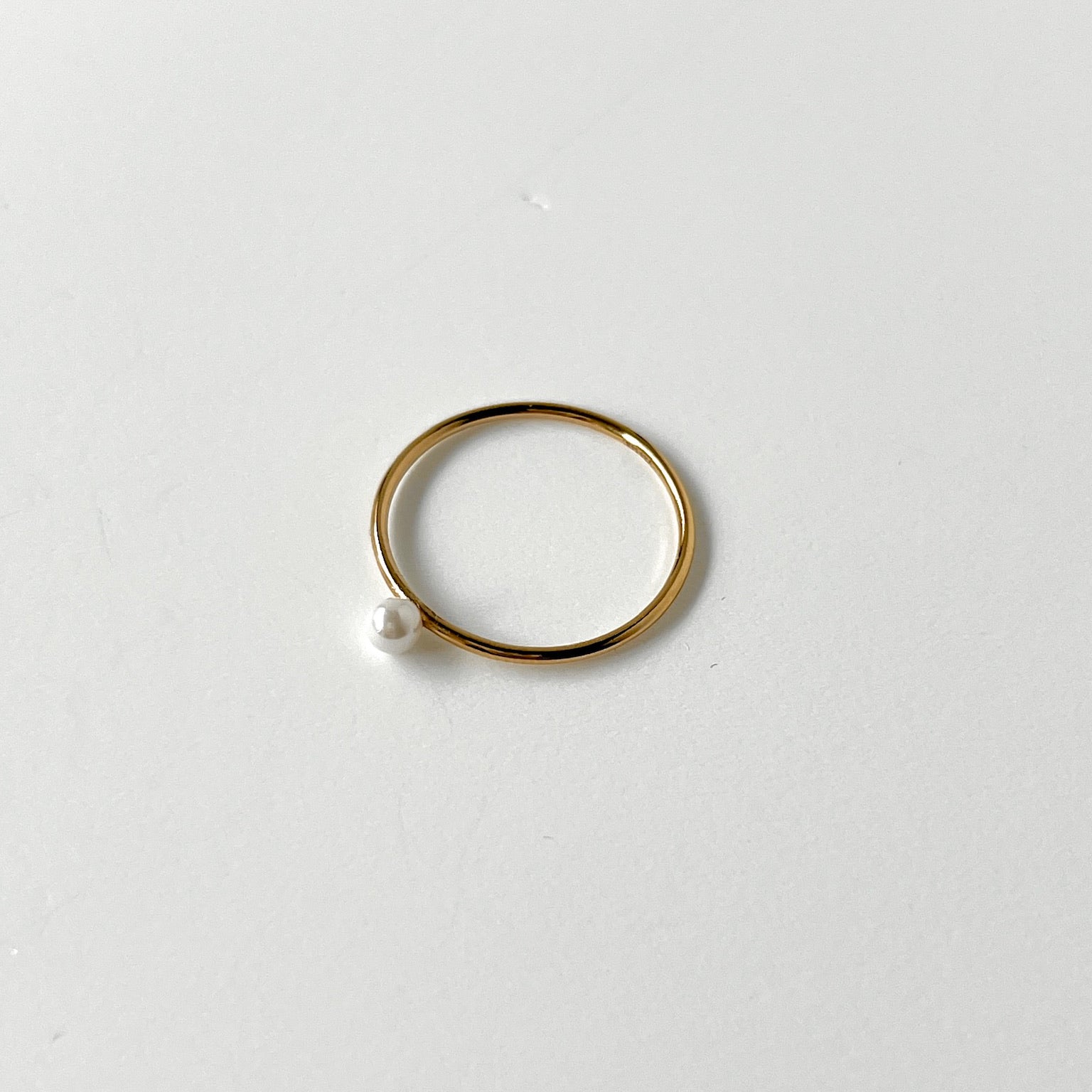 [ gold ] mini pearl ring [ free size ] – POMUM&ARTS