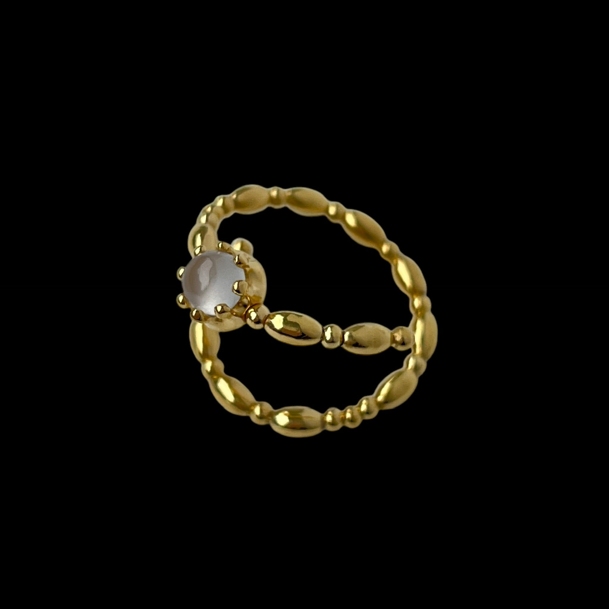 [ royal blue moon stone ] sirius gold [ free size ] – POMUM&ARTS