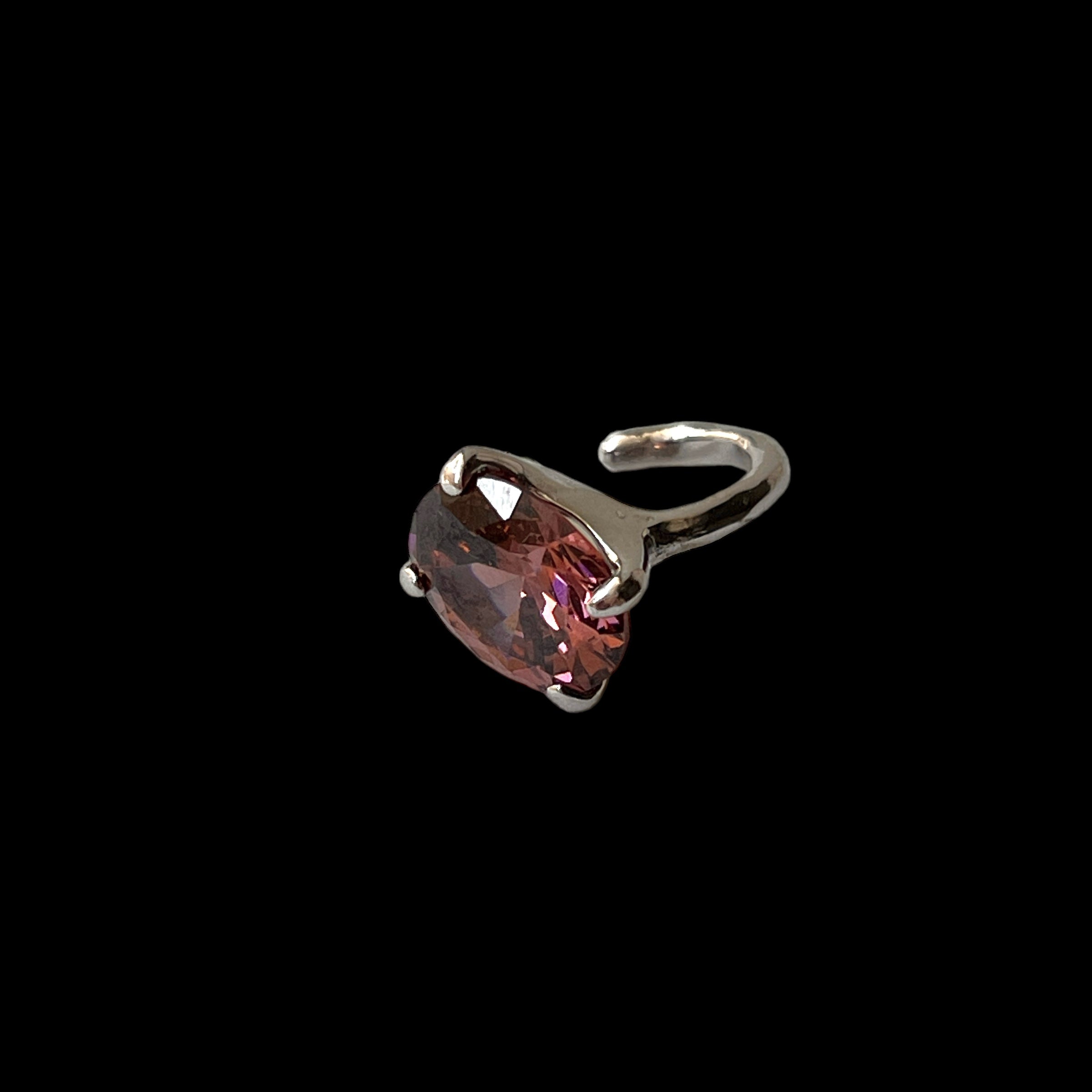 [ rosé ] GEM ear cuff silver [ free size ] – POMUM&ARTS